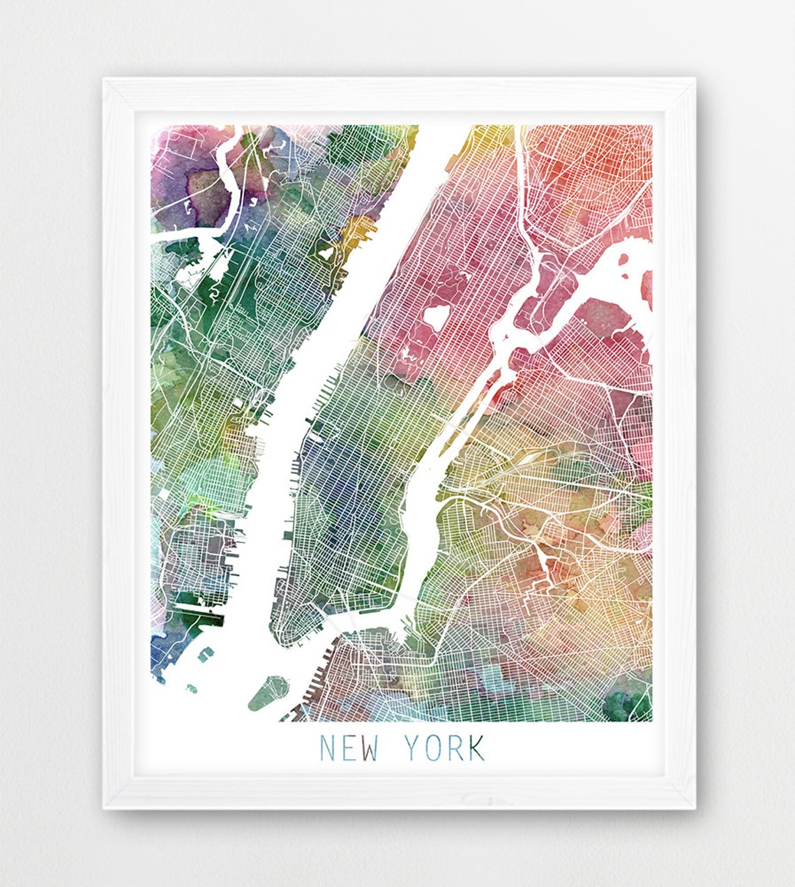 New York City Urban Map Poster New York City Street Print | Etsy
