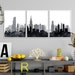 Chicago Print Chicago Skyline Black White Watercolor Set of - Etsy