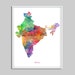 India Map Print, India Watercolor Map Poster, India Wall Art, India ...