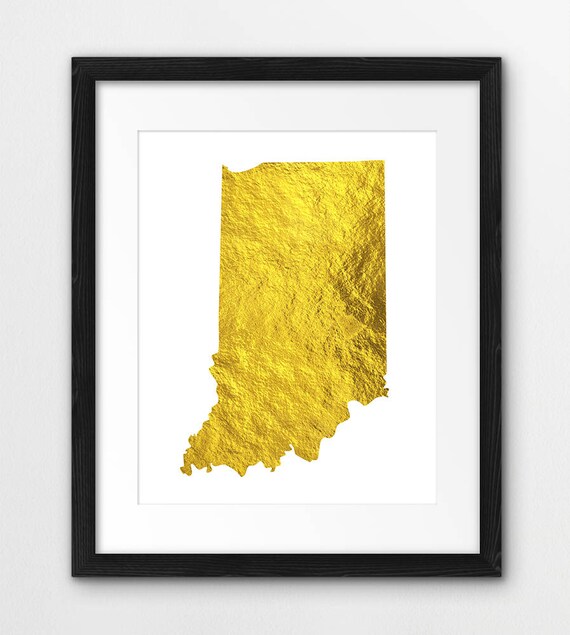 Art & Collectibles Digital Prints Printable Indiana Map Map of Indiana ...