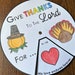 Give Thanks Coloring Wheel, Thanksgiving, Scripture, Printable Bible ...
