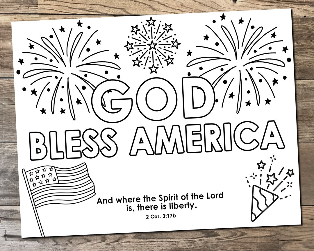 God Bless America Scripture Coloring Page, God Bless America 2 ...