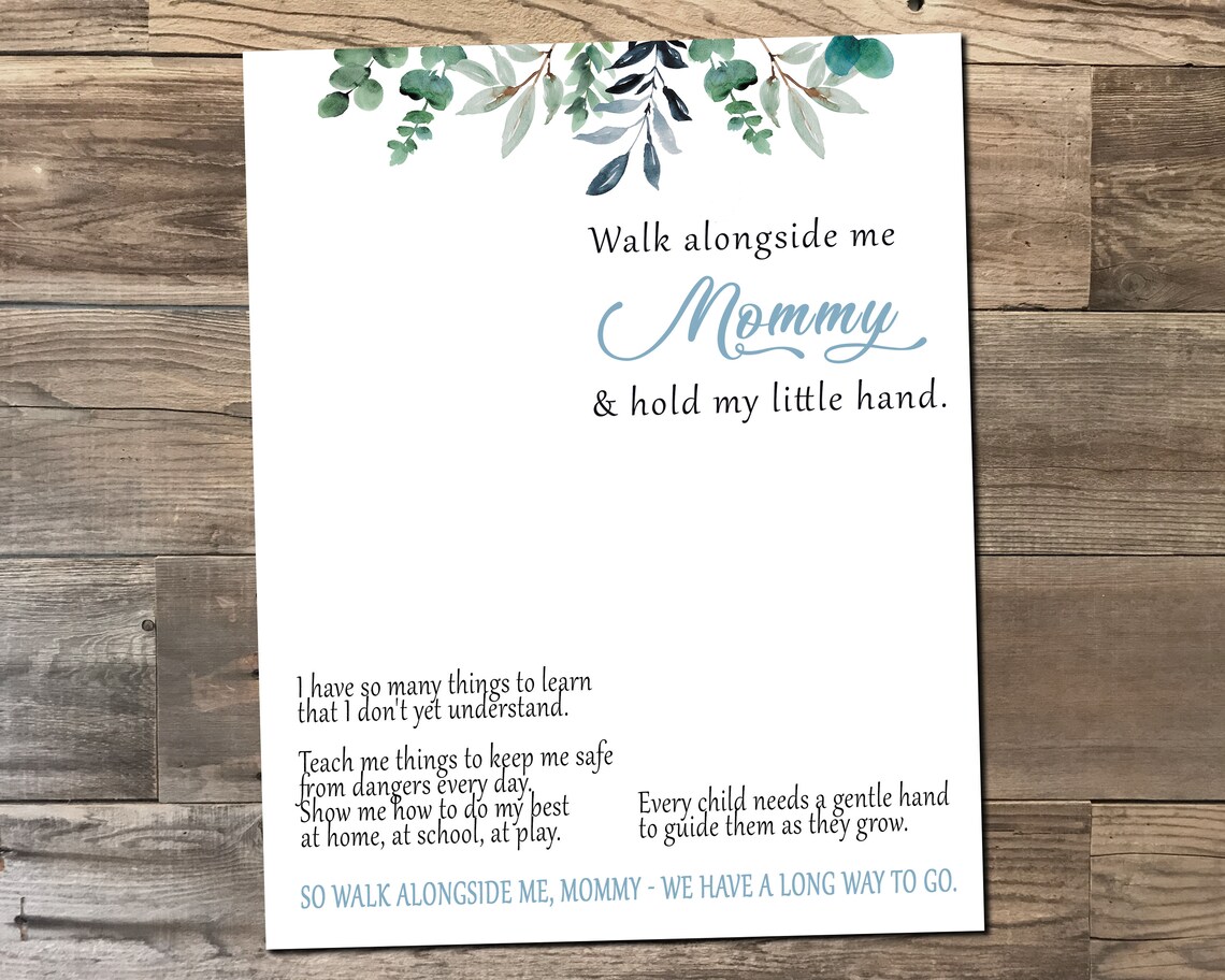 Walk Alongside Me Mommy 8x10 & 11x14 Print Gift for New - Etsy