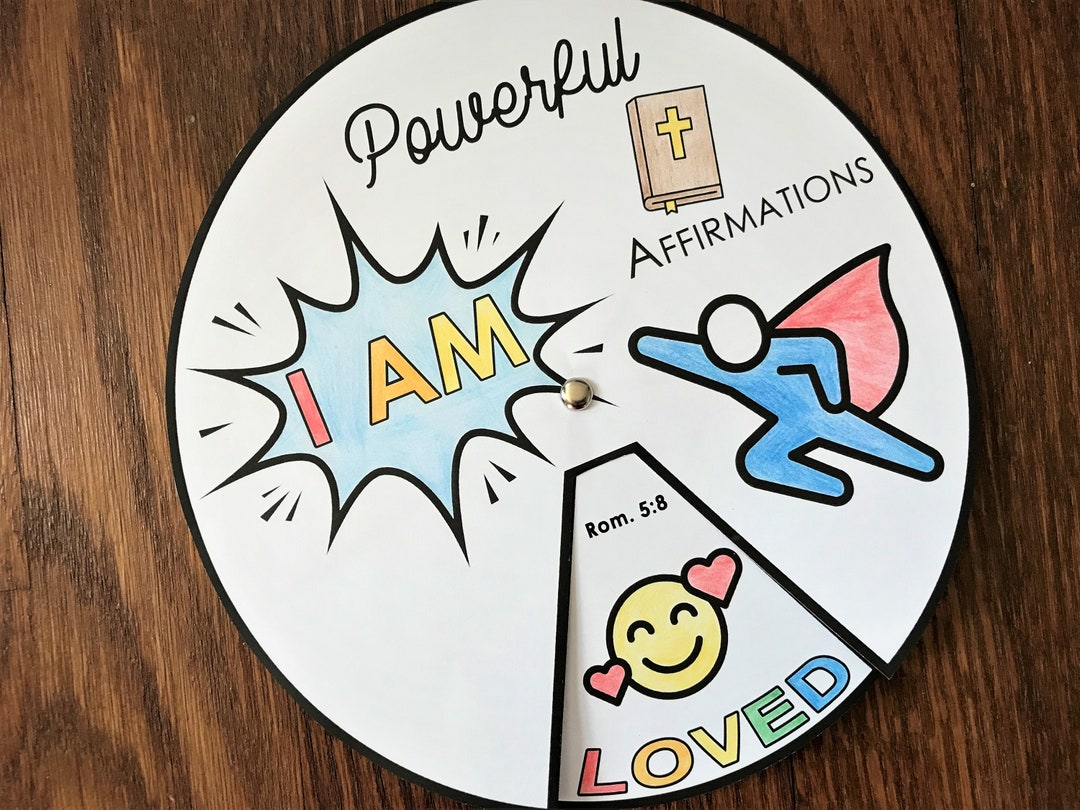I AM Affirmation Scripture Coloring Wheel, Identity in Christ ...