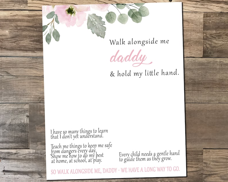 Walk Alongside Me Daddy Handprint Craft Gift for New Dad - Etsy