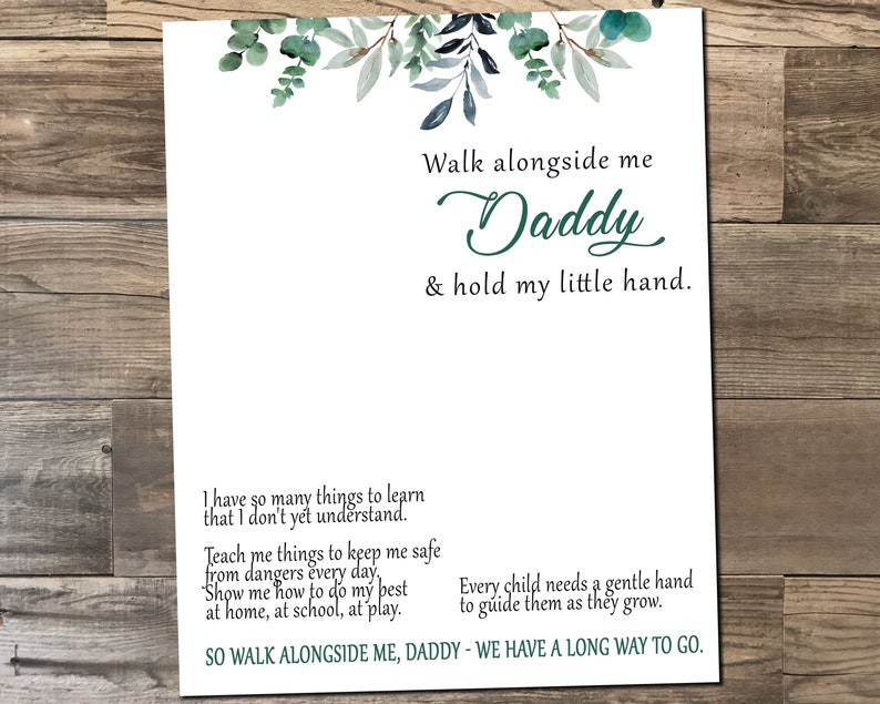 Walk Alongside Me Daddy Handprint Craft Gift for New Dad - Etsy