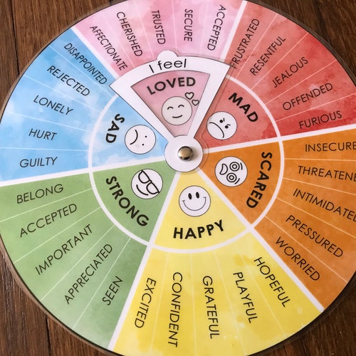 Kids Emotion Activity Wheel Printable Feeling Wheel Kids - Etsy
