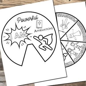 I AM Affirmation Scripture Coloring Wheel, Identity in Christ ...