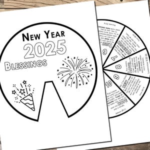 New Year 2025 Scriptures Blessing Wheel, Printable, Family Activity ...