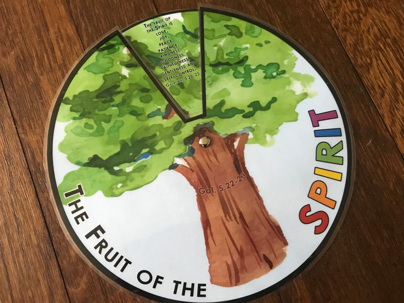 Fruit of the Spirit Wheel Printable Bible Activity - Etsy