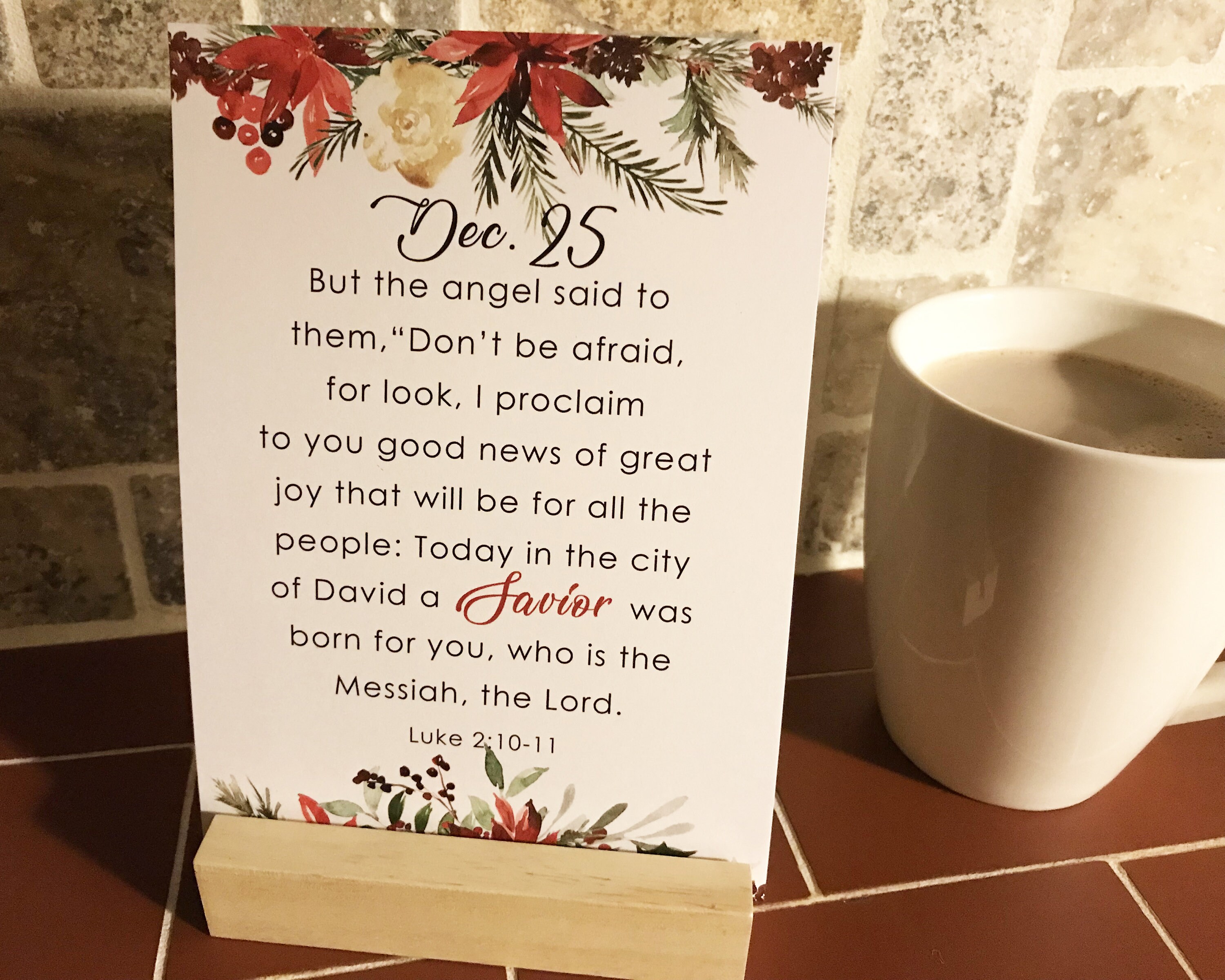 25 Advent Scripture Cards 4x6 Printable Watercolor Floral Etsy