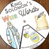 Printable Wisdom of Solomon Coloring Spinner Wheel, Wise King Solomon ...
