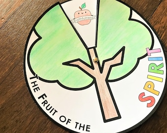 Fruit of the Spirit Coloring Wheel Bible Verse Tracing Coloring Pages ...