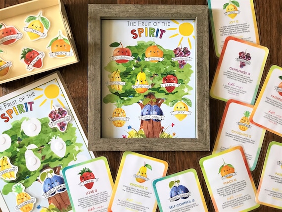 Fruit of the Spirit Game Watercolor Printable Galatians - Etsy