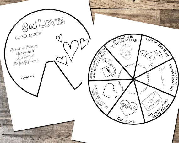 God Loves Me Coloring Page
