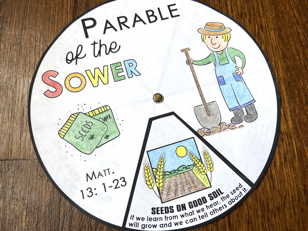 Parable of the Sower Coloring Wheel, Printable Bible Activity ...