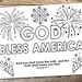 4th of July Scripture Coloring Page God Bless America - Etsy