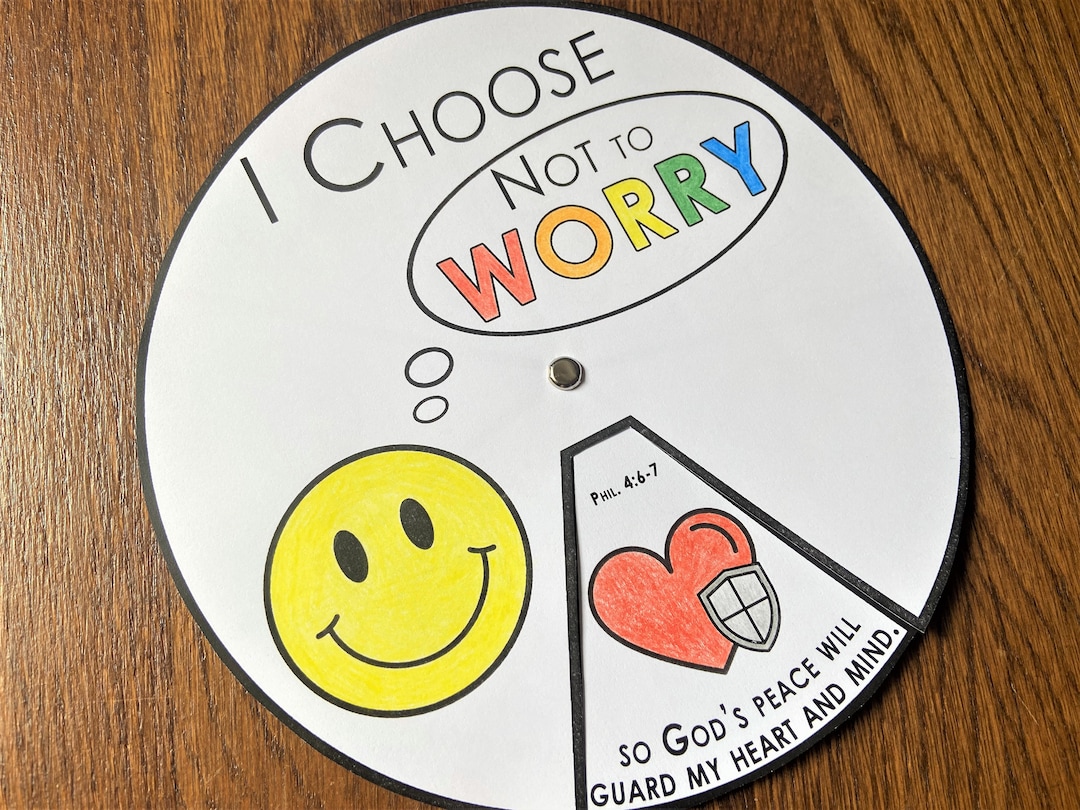 Not to Worry Scripture Coloring Wheel, Printable Bible Activity ...