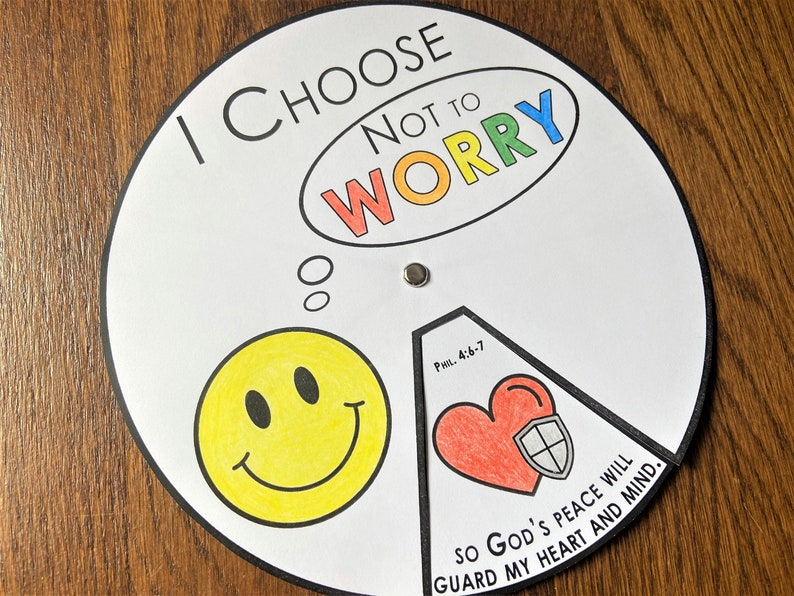 Not to Worry Scripture Coloring Wheel, Printable Bible Activity ...