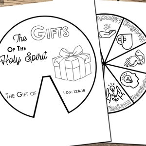 Gifts of the Holy Spirit Coloring Wheel, Printable Bible Activity ...