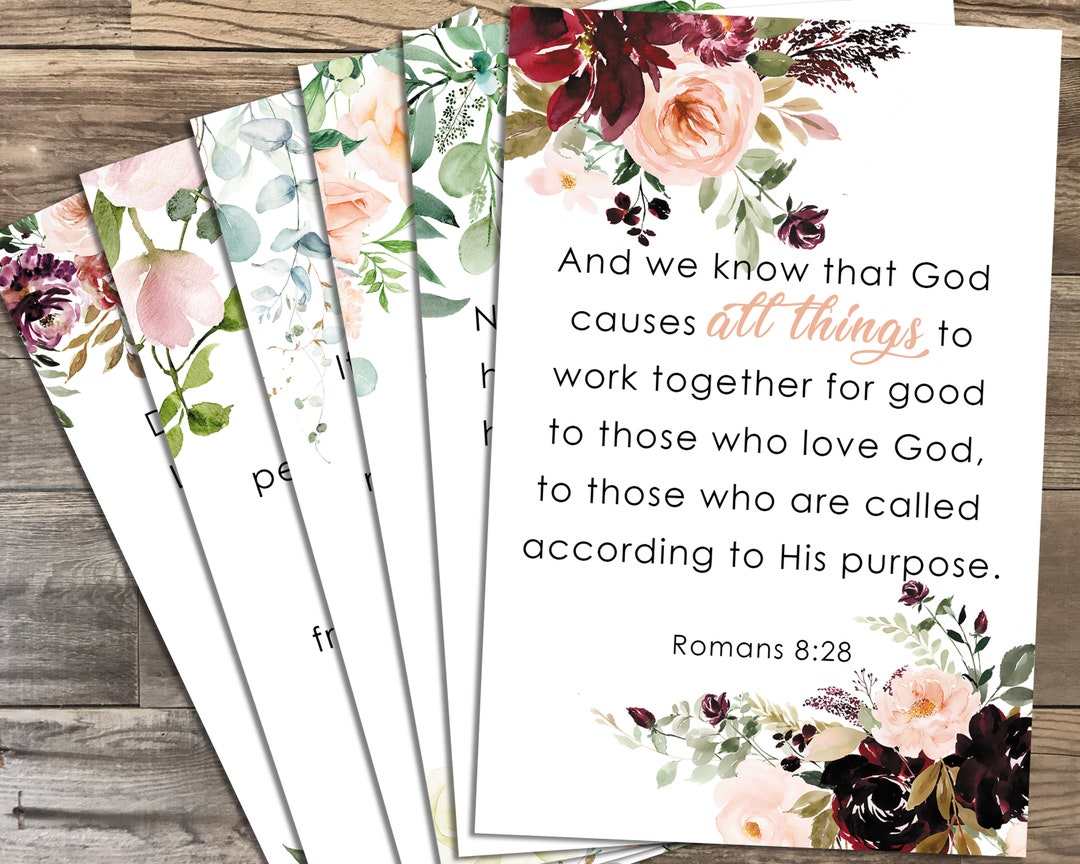 Weekly Encouraging Christian Faith Bible Memory Verse Cards - Set of 52 ...