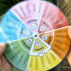 Kids Emotion Activity Wheel - Printable - Feeling Wheel - Kids Feelings ...