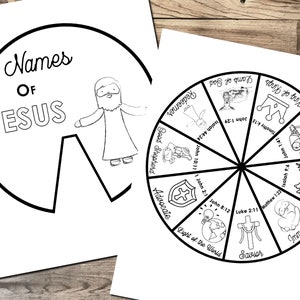 Names of Jesus Coloring Wheel Christmas Advent Printable - Etsy