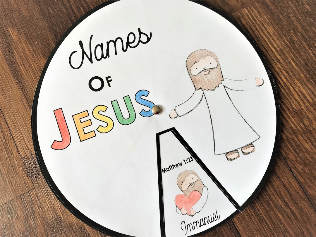 Names of Jesus Coloring Wheel, Christmas, Advent, Printable Bible ...