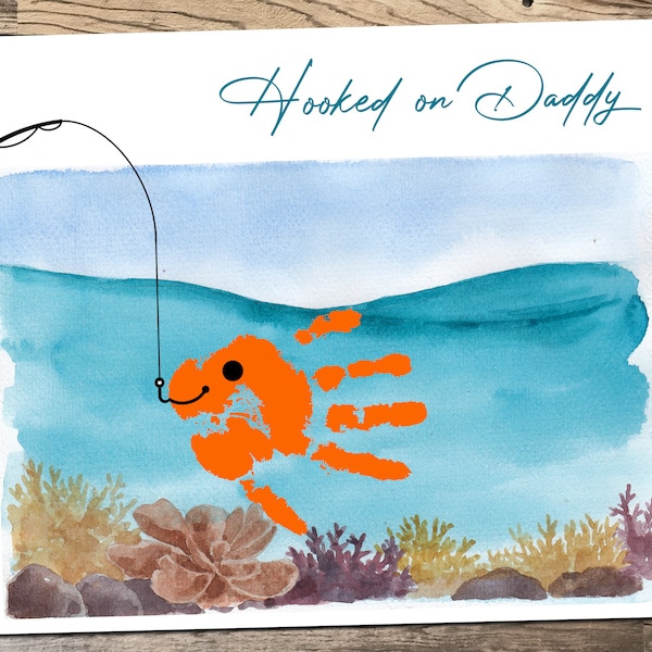 Hooked on Dad Printable - Etsy