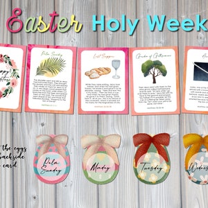 Easter Countdown PRINTABLE, Holy Week Calendar, Christian Easter ...