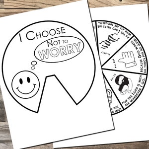 Not to Worry Scripture Coloring Wheel, Printable Bible Activity ...