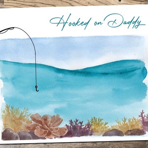 Gift for Dad Handprint Craft, Hooked on Daddy - Father's Day ...