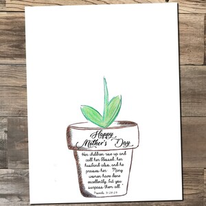 Mother’s Day Scripture Handprint Craft, Flower Pot - Personalize With ...