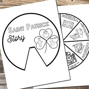 Saint Patrick Coloring Wheel, Printable Bible Activity, Trinity, Kids ...