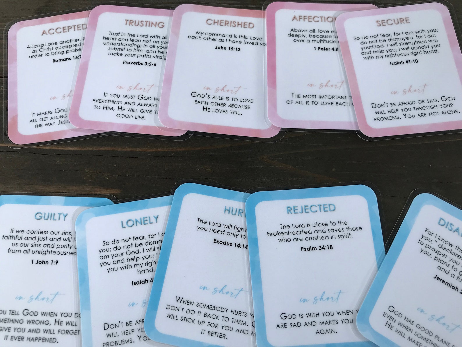 Kids Emotion Wheel Scripture Cards for Each Feeling - Etsy