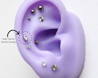Push Pin Stud Earrings - Etsy