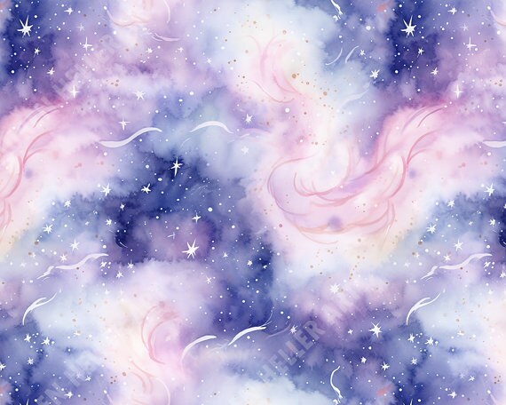 Soft Pink and Purple Galaxy Clouds - Seamless, Repeating Pattern - 2 ...