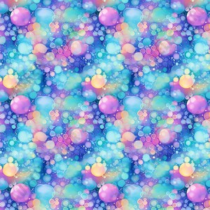 Watercolor Holographic Bubbles - Seamless, Repeating Pattern - 2 Files ...