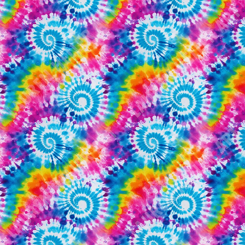 Tie Dye Traditional Spirals - Seamless, Repeating Pattern - 2 Files ...