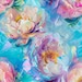Whimsical Abstract Roses and Peonies - Seamless, Repeating Pattern ...