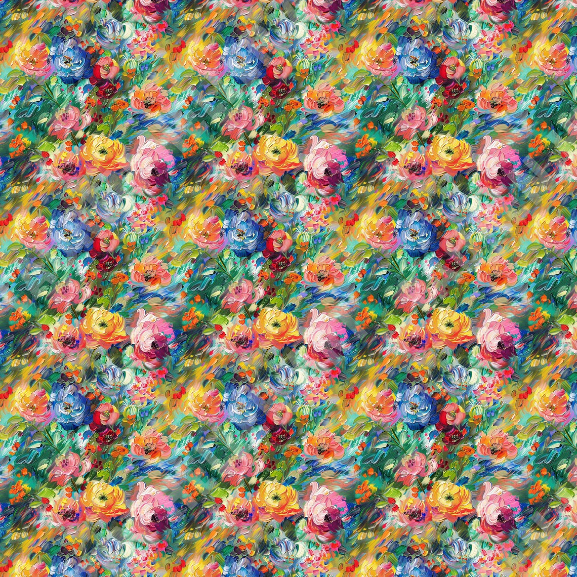 Rainbow Wildflower Garden Seamless Pattern – Floral Art (digital ...
