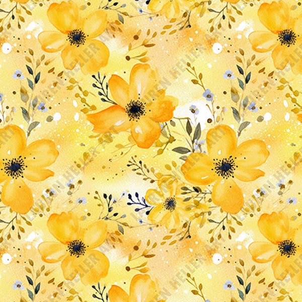 Yellow Flowers Print - Etsy