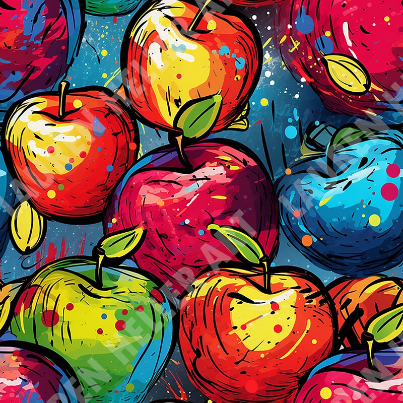 Apple Pattern - Etsy