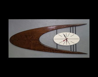 Atomic Wall Boomerang Clocks - Miniature Mid-century Modern - Etsy