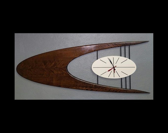 30" Belart Mid Century Modern Boomerang Clock - Etsy