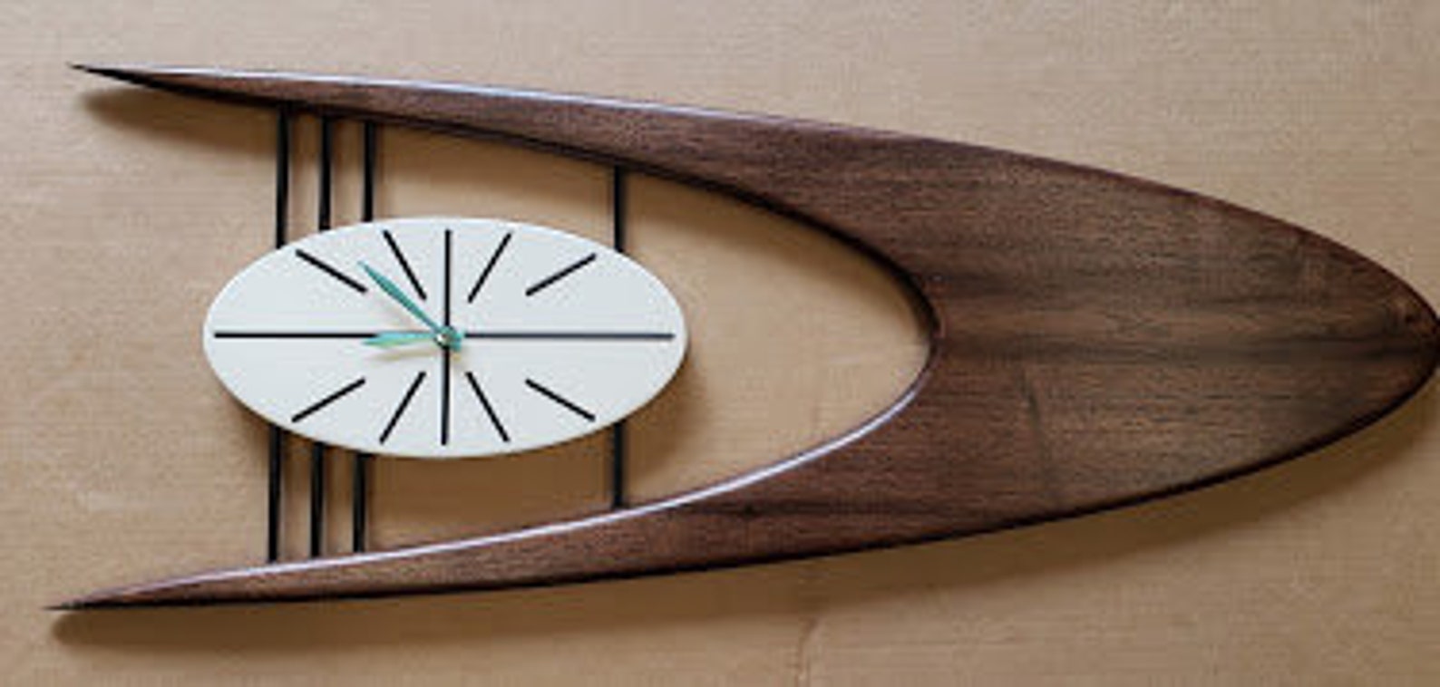 30" Belart Mid Century Modern Boomerang Clock - Etsy