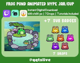 ANIMATED Twitch CAPYBARA Hype Jar Stream Tip Cup / Jar 2 Layers 7 Bit ...