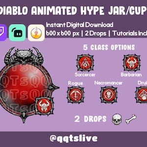 ANIMATED Twitch Hype Jar - Stream Tip Cup / Jar - 2 Layers - 5 Class ...