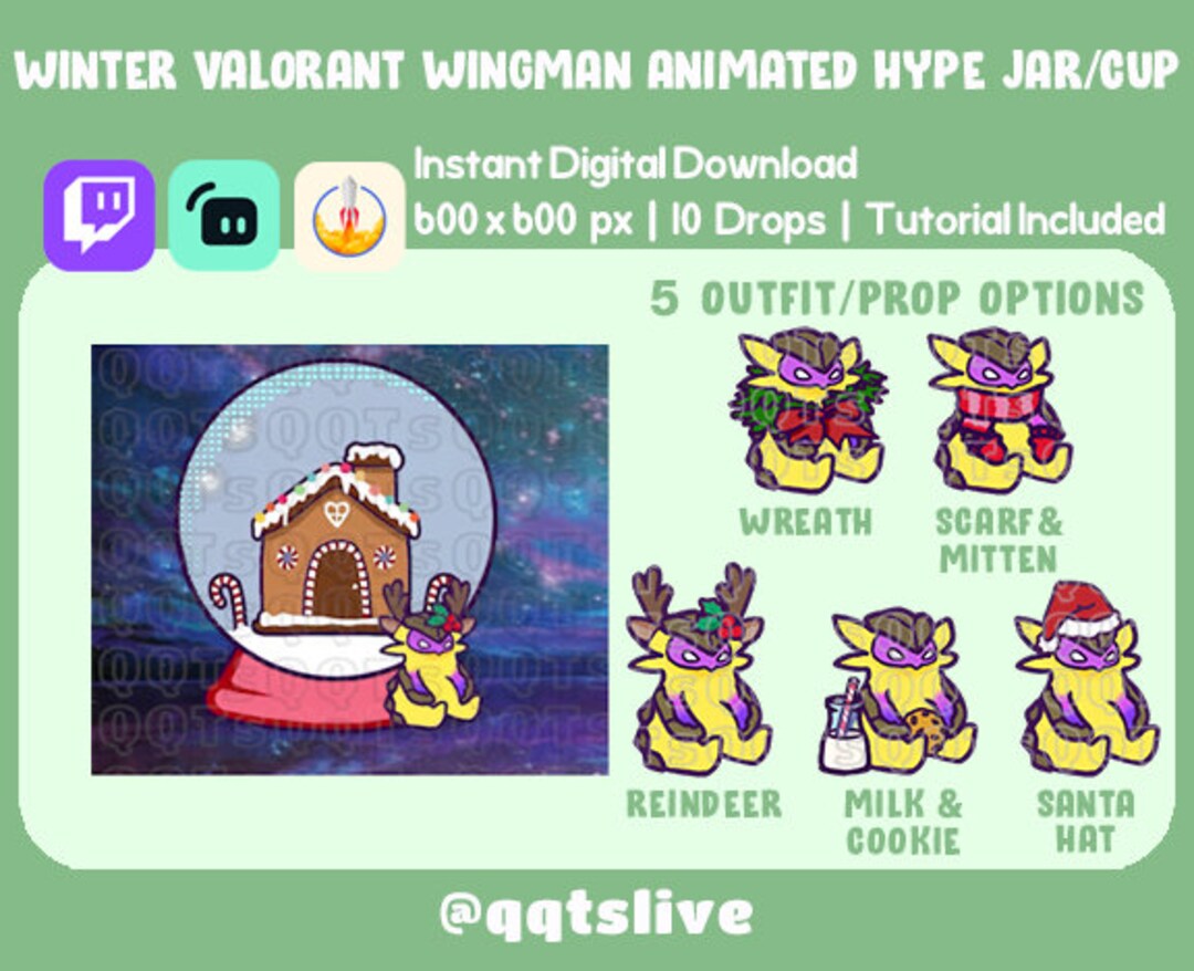 ANIMATED Winter LITTLE HELPER Twitch Hype Jar - Stream Tip Cup+sub ...