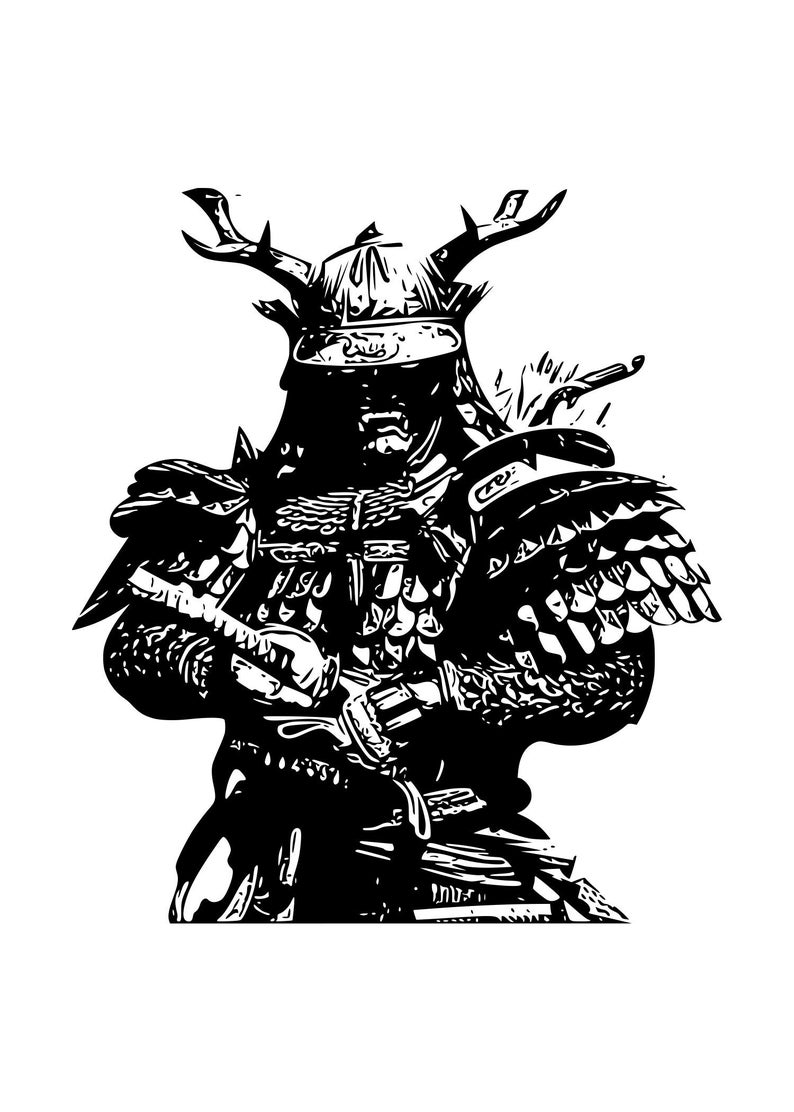 Samurai Warrior Japan SVG - Digital Download Svg, Png, Dxf, Jpeg Laser ...